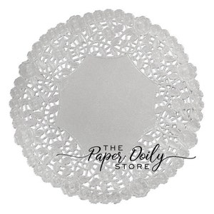 50 - 8" SILVER Metallic Foil PAPER Lace DOILIES | 8 Inch Silver Doily ...