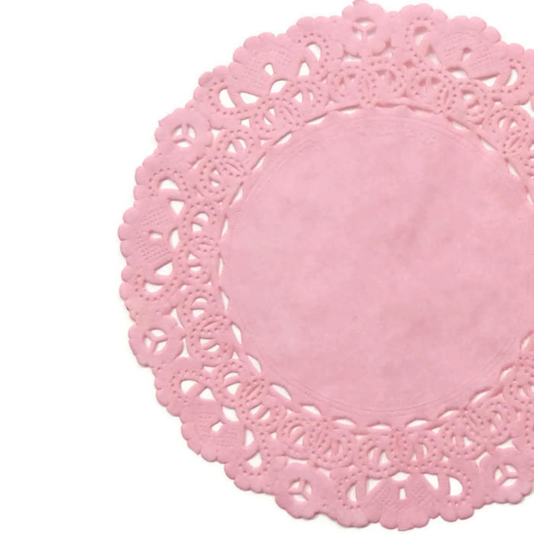 PINK Paper Doilies Normandy | 4" 5" 6" 8" 16" Size | Pink Doily, Pink ...