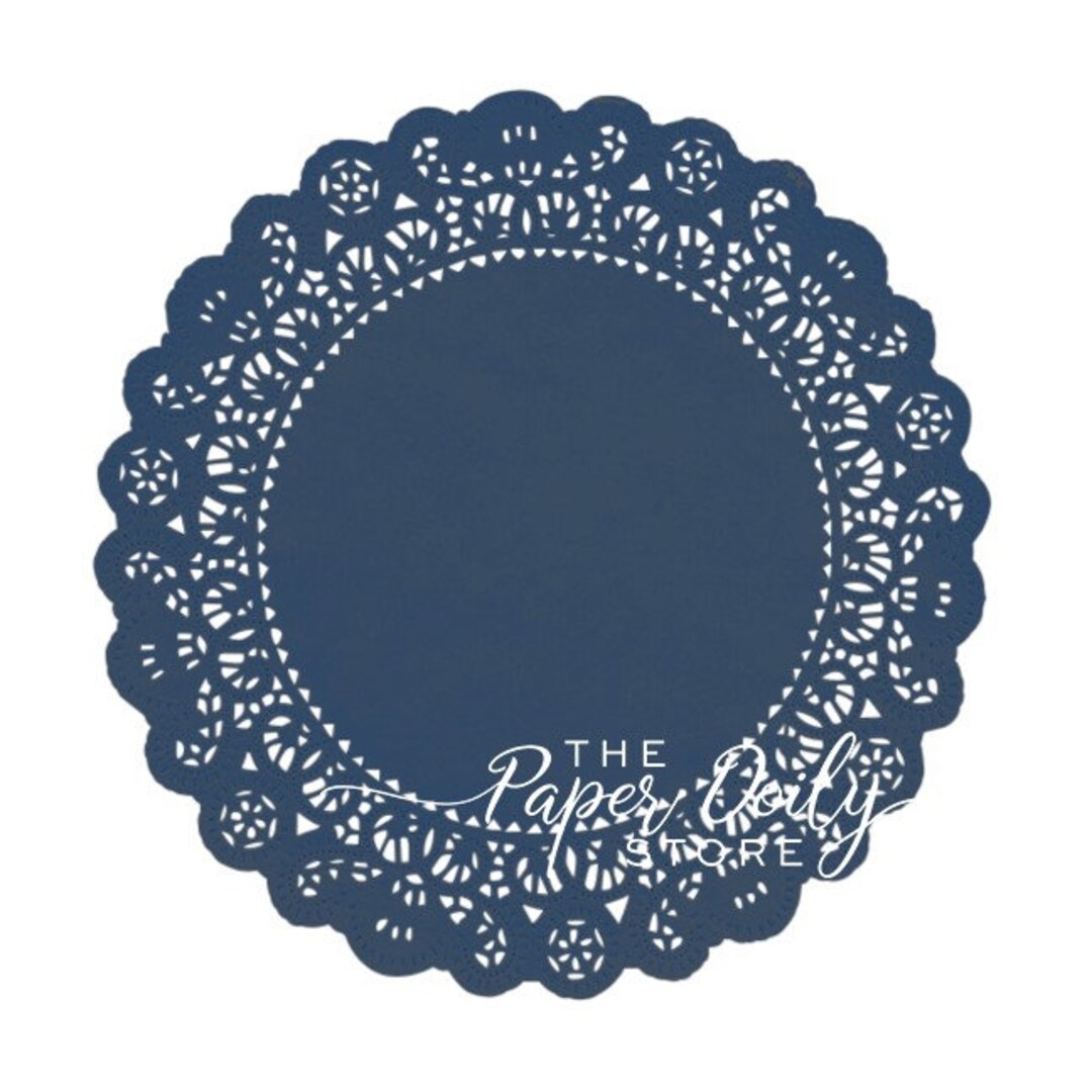 NAUTICAL NAVY BLUE Paper Doilies Normandy | 4" & 6" Round Sizes | Navy ...