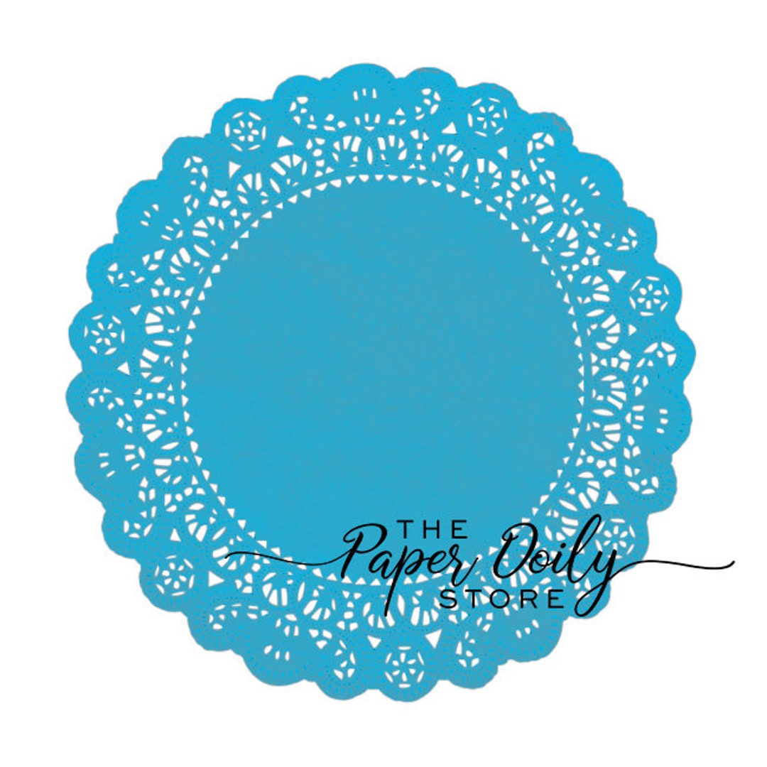 TURQUOISE BLUE Paper Doilies Normandy | 5" 6" 8" Sizes | Turquoise ...