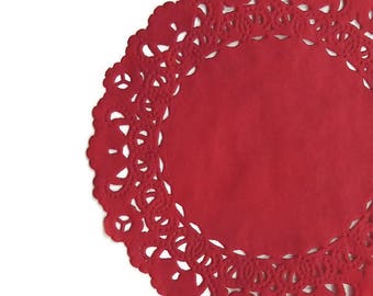 Red Paper Doilies | Etsy