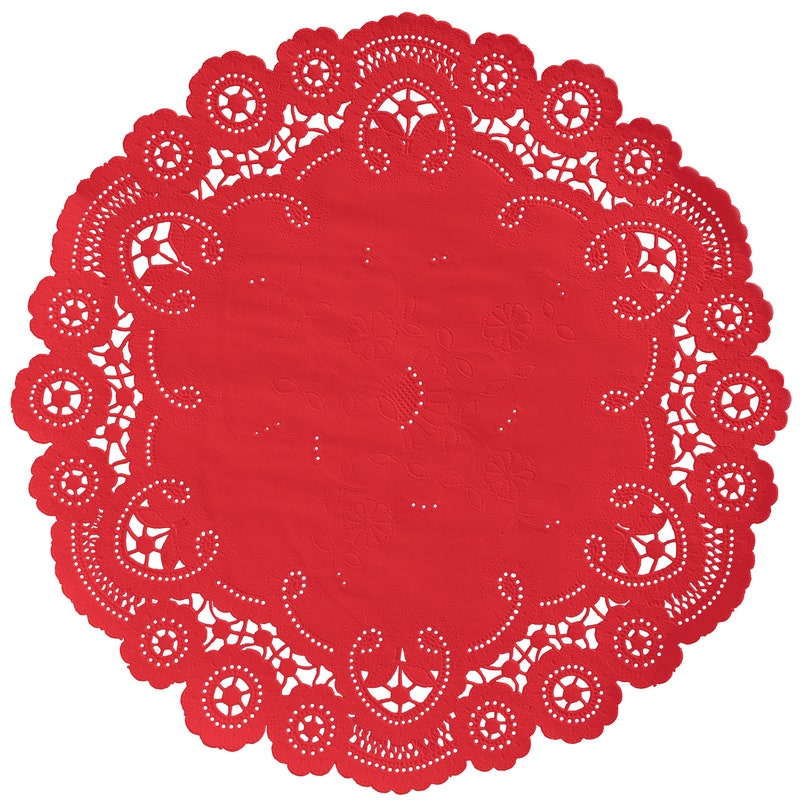 Red Doilies - Etsy
