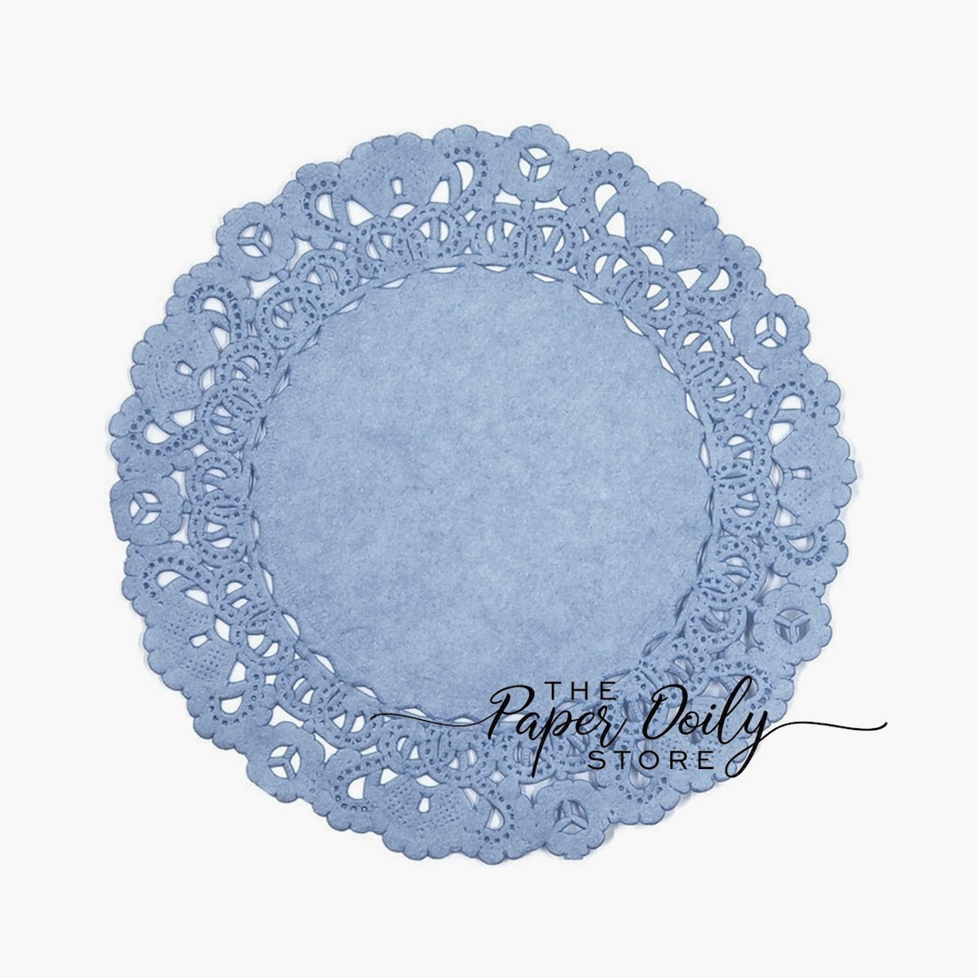 DUSTY BLUE Paper Lace Doilies | 5" 6" 8" 10" 12" 14" Sizes | Country ...