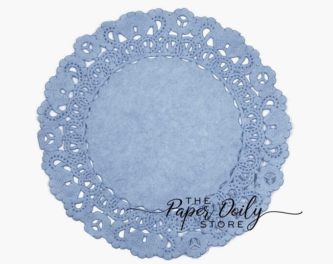 DUSTY BLUE Paper Lace Doilies | 5" 6" 8" 10" 12" 14" Sizes | Country ...