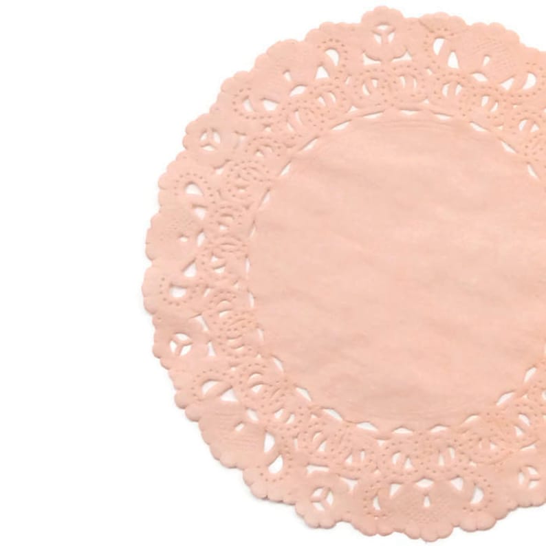 MELON PEACH Paper Doilies | 4" 10" 12" Sizes | Peach Lace Doilies ...