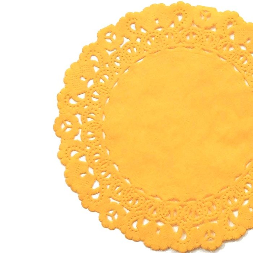 GOLDEN YELLOW Normandy Lace Doilies | 4" 5" 6" 8" 10" 12" 14" 16" Sizes ...