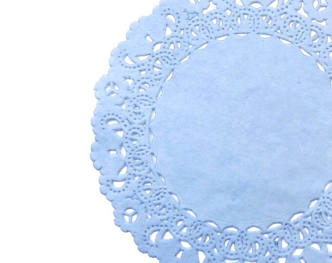 ICE BLUE Paper Doilies | 4" 6" 8" 10" 12" Round Sizes | Blue Doily ...