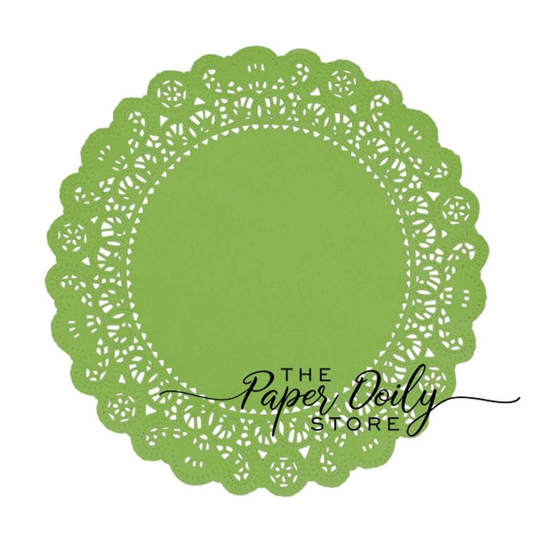 LIME GREEN Doilies Normandy | 10 - 5" Sizes | Green Colored Doilies ...