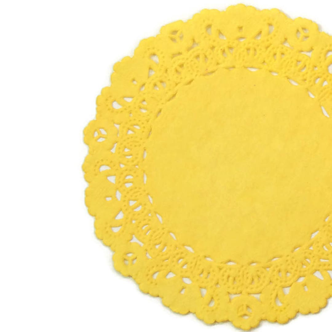 SUNSHINE YELLOW Paper Doilies | 4" 5" 6" 10" Sizes | Yellow Color Doily ...