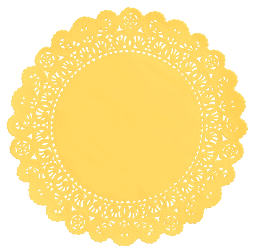 SUNFLOWER YELLOW Paper Lace Doilies | 4" 6" Sizes | Sunflower Doilies ...