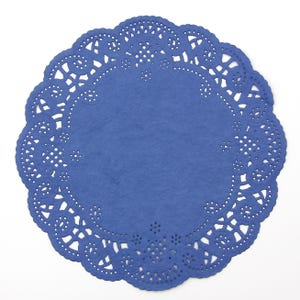 SAPPHIRE BLUE French Lace Paper Doilies | 6" Size | Round Royal Doilies ...