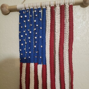 Large Macrame American Flag - Etsy