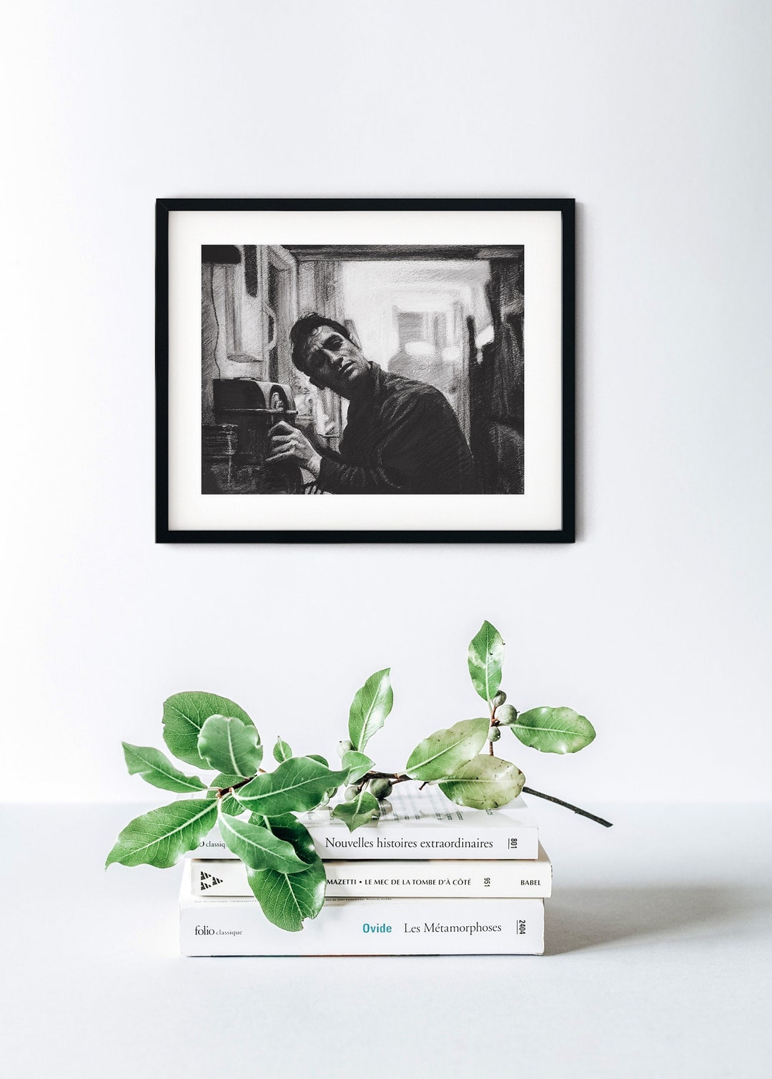 Jack Kerouac Art Print Beat Writer Drawing Handmade Beatnik 1950s ...