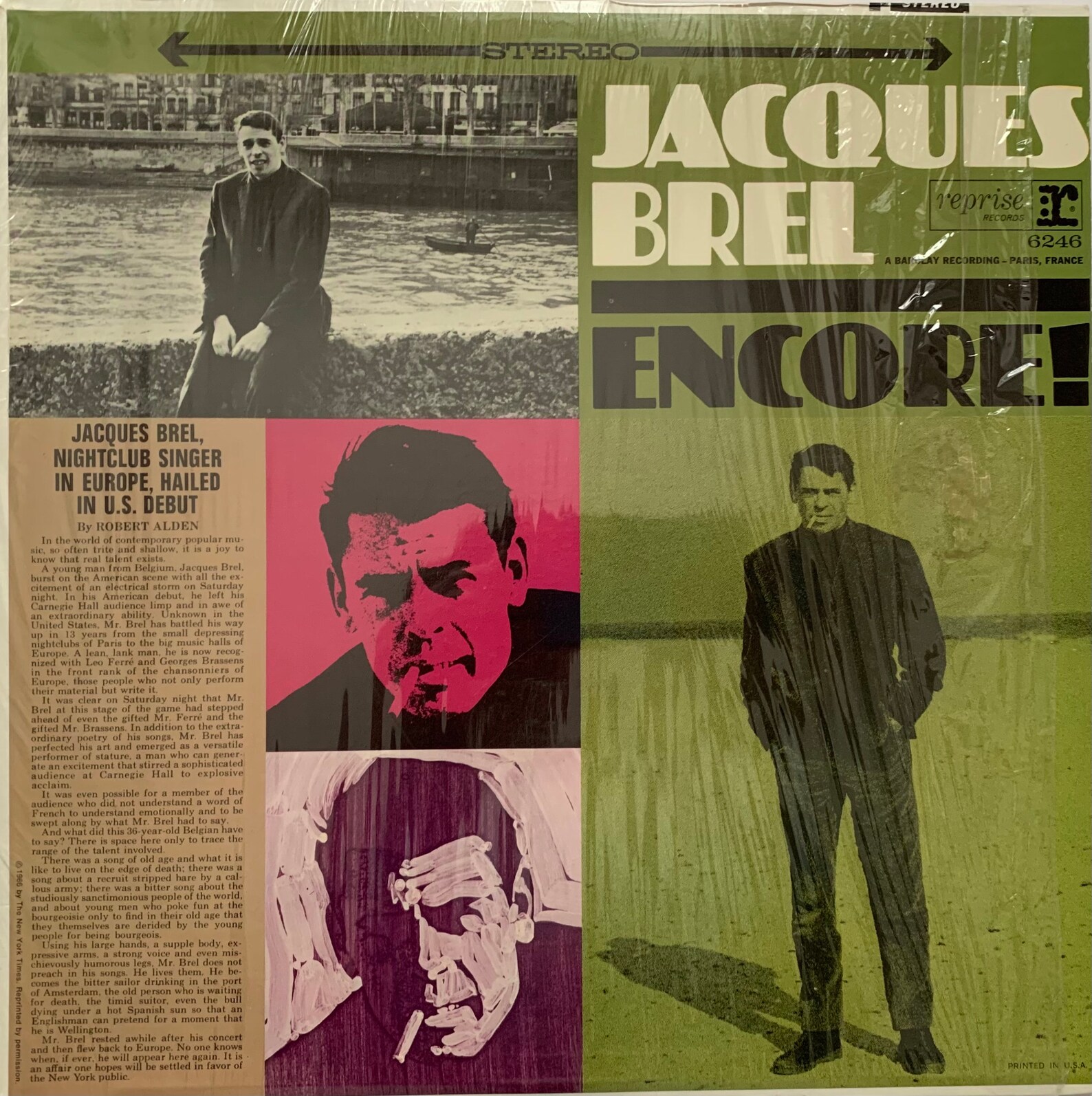 Vintage Vinyl Record Jacques Brel encore Reprise RS-6246 - Etsy
