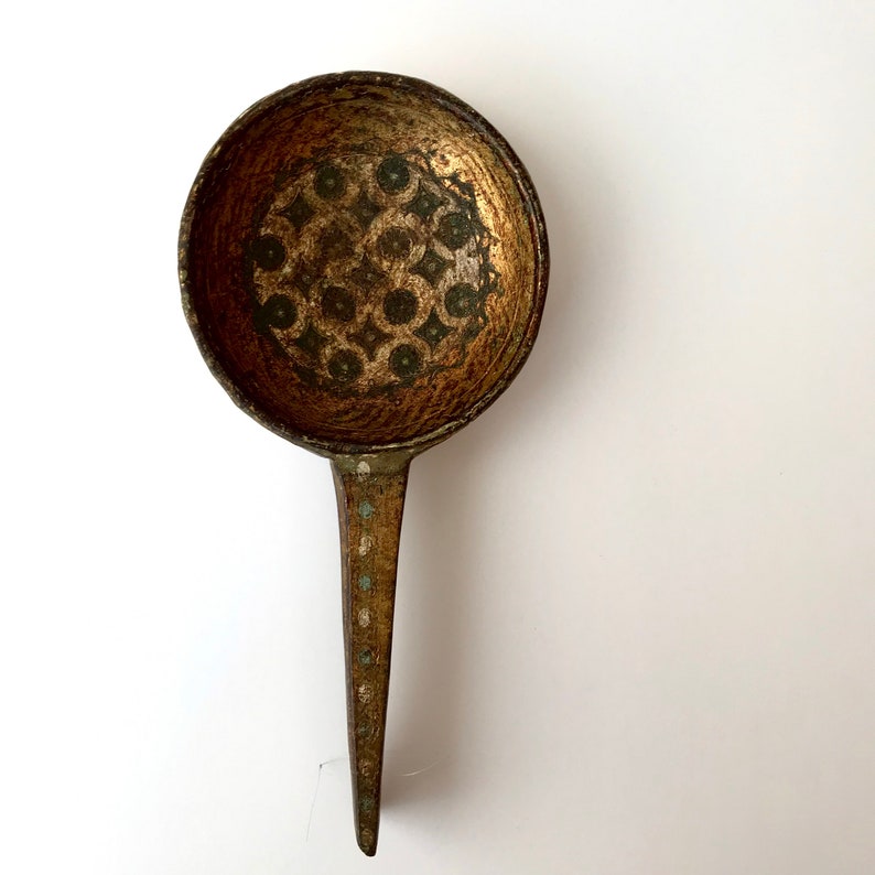 Spoons Paper Mache, 2 Large Ladles, Florentine Gilt Wall Spoons, Big ...