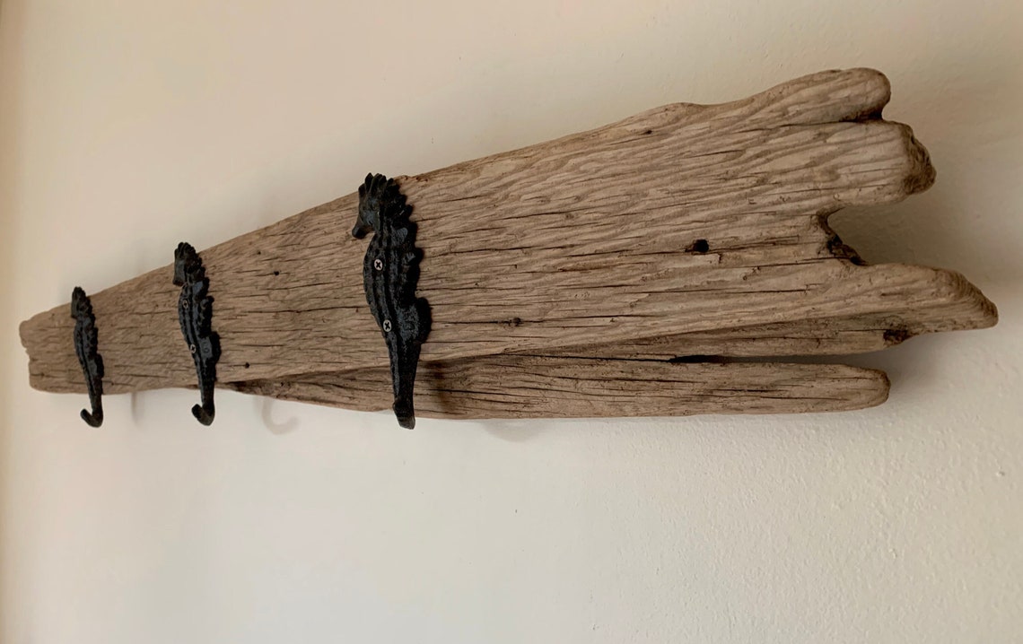 Seahorse Driftwood Coat Rack Rustic Driftwood Clothes Hanger - Etsy