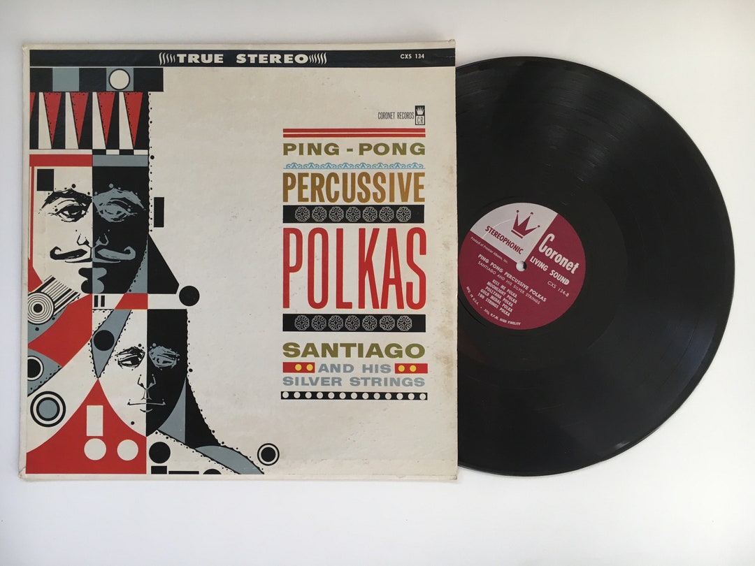 Vinyl Record Ping Pong Percussive Polkas by Santiago and His Silver ...
