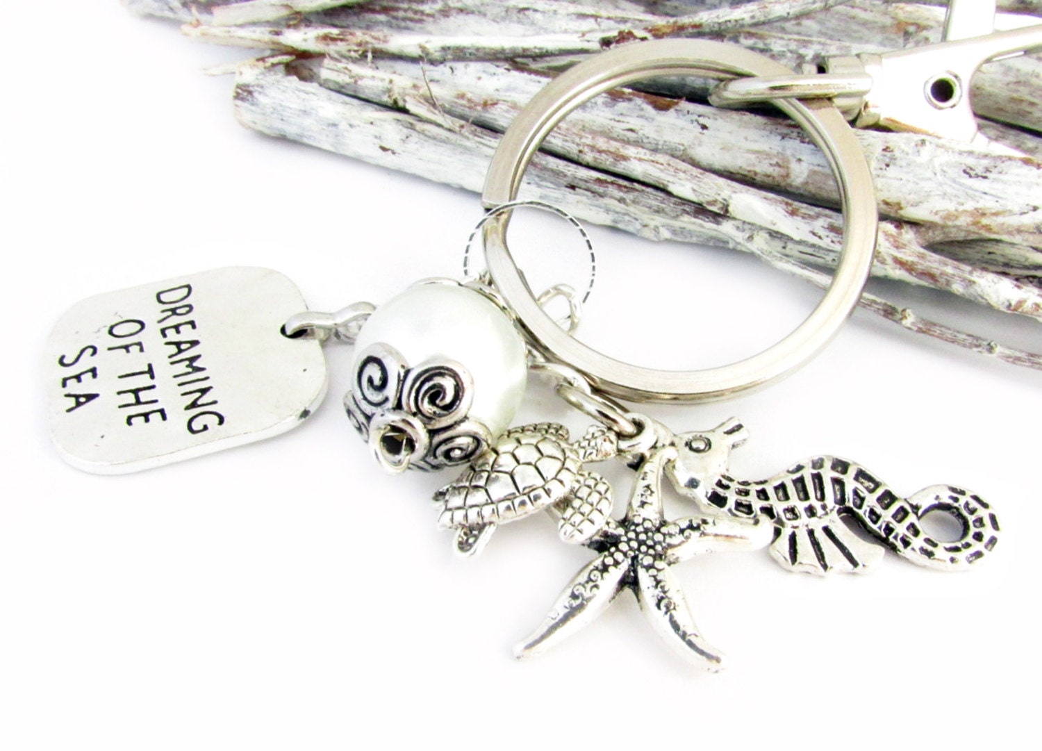 Beach Keychain Seahorse Keychain Nautical Keychain Starfish - Etsy