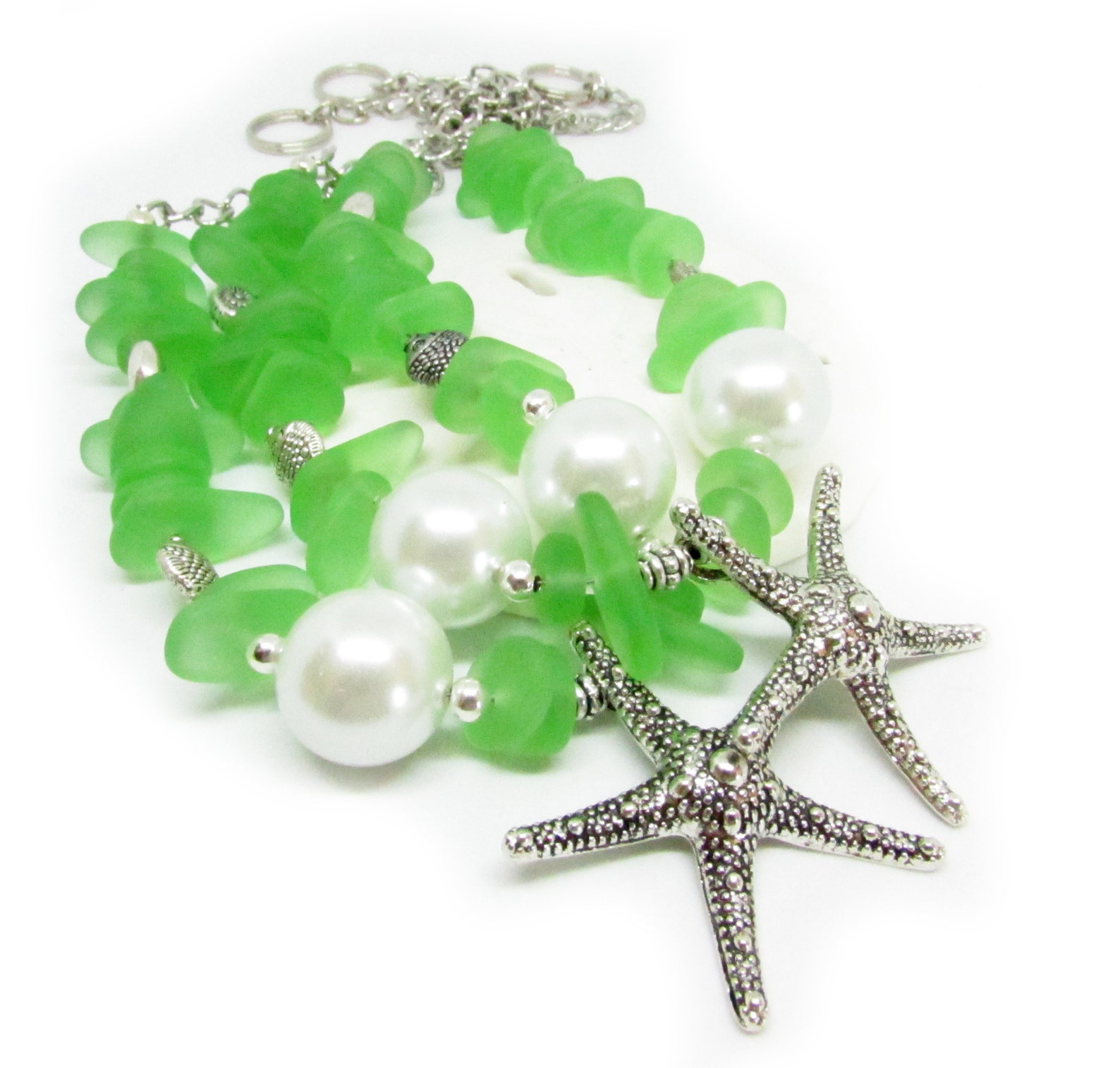 Starfish Curtain Tiebacks Green Sea Glass Tiebacks Drapery - Etsy
