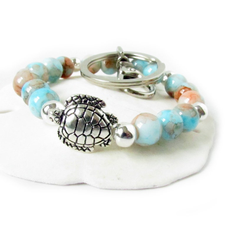 Keychain Bracelet Turtle Keychain Wrist Keychain Bracelet | Etsy