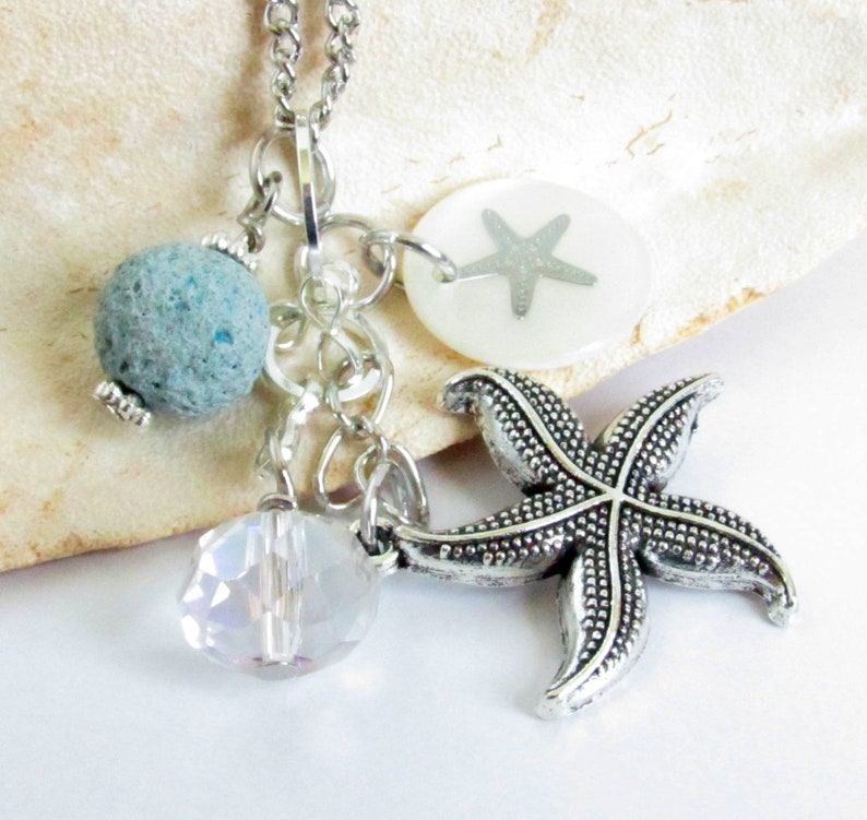 Starfish Rear View Mirror Car Charm Essential Oil Crystal Car - Etsy