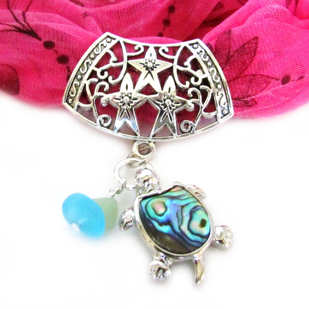Turtle Scarf Pendant Slides Scarf Jewelry Scarf Ornament - Etsy