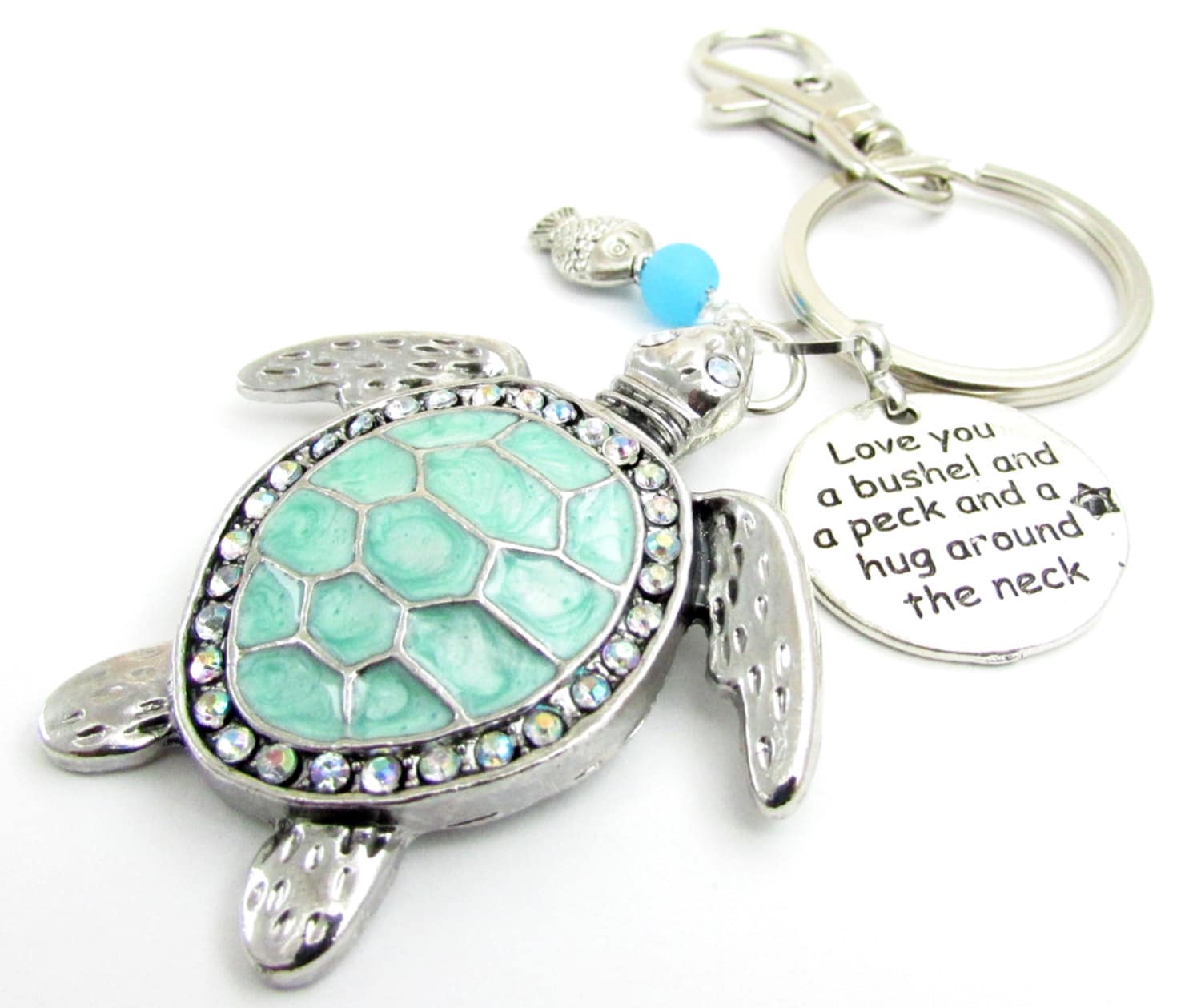 Sea Turtle Keychain Beach Keychain Love Quote Keychain | Etsy