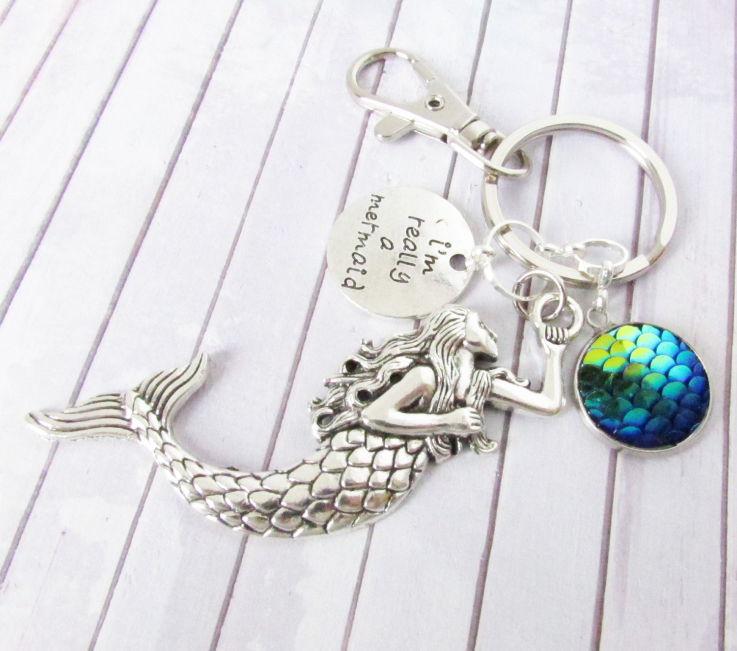 Mermaid Keychain I'm Really a Mermaid Car Accessories | Etsy