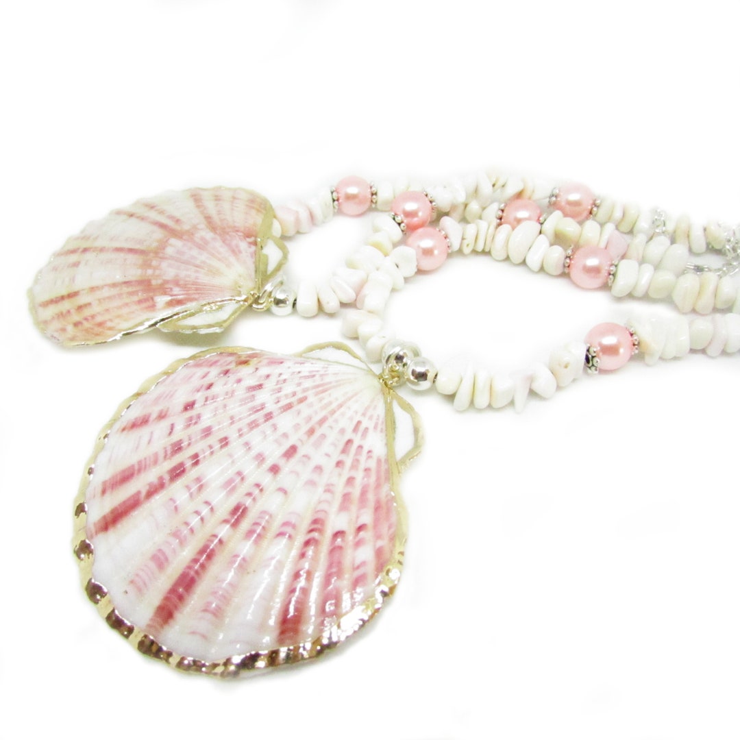 Shell Curtain Tiebacks, Pink Shell Tie Backs, Beach Home Decor ...