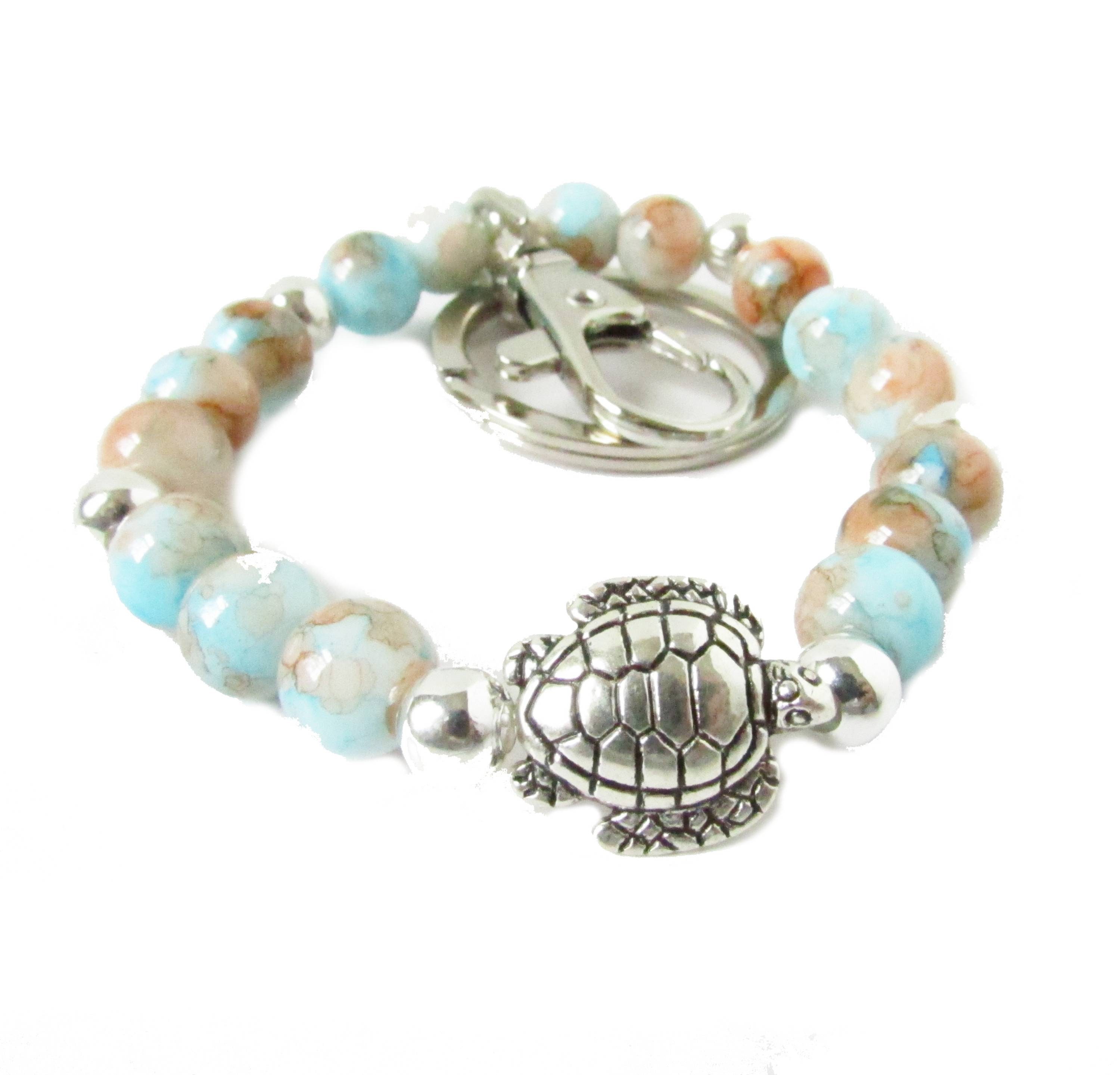 Keychain Bracelet Turtle Keychain Wrist Keychain Bracelet | Etsy