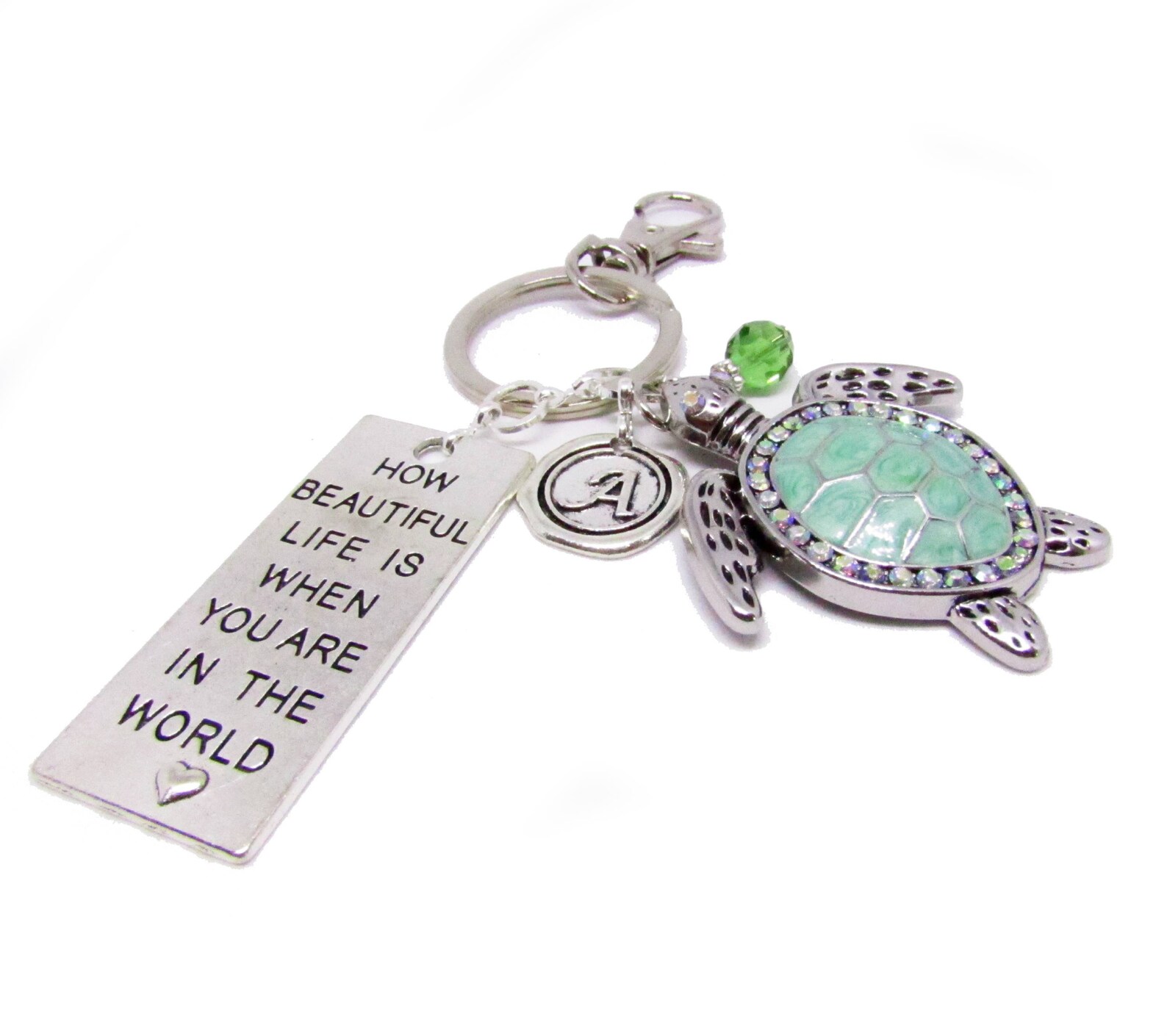 Sea Turtle Keychain Custom Keychain Turtle Keyring Beach - Etsy