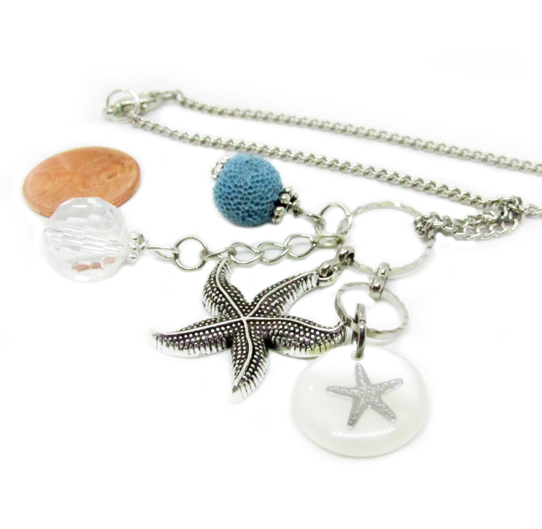 Starfish Rear View Mirror Car Charm Essential Oil Crystal Car - Etsy