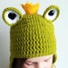 Crochet Frog Hat, Frog Princess, Frog Prince, Earflap Hat, Funny Hat ...