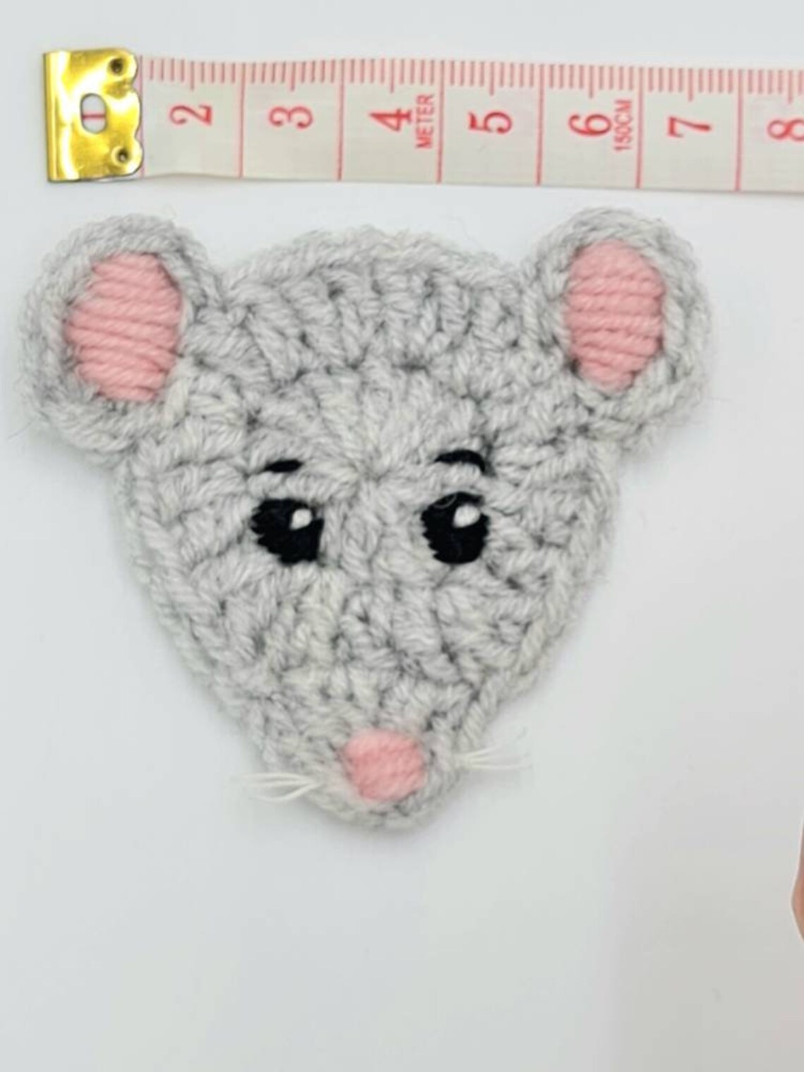 Mouse Applique Crochet Mouse Hat Applique Animal Motif | Etsy