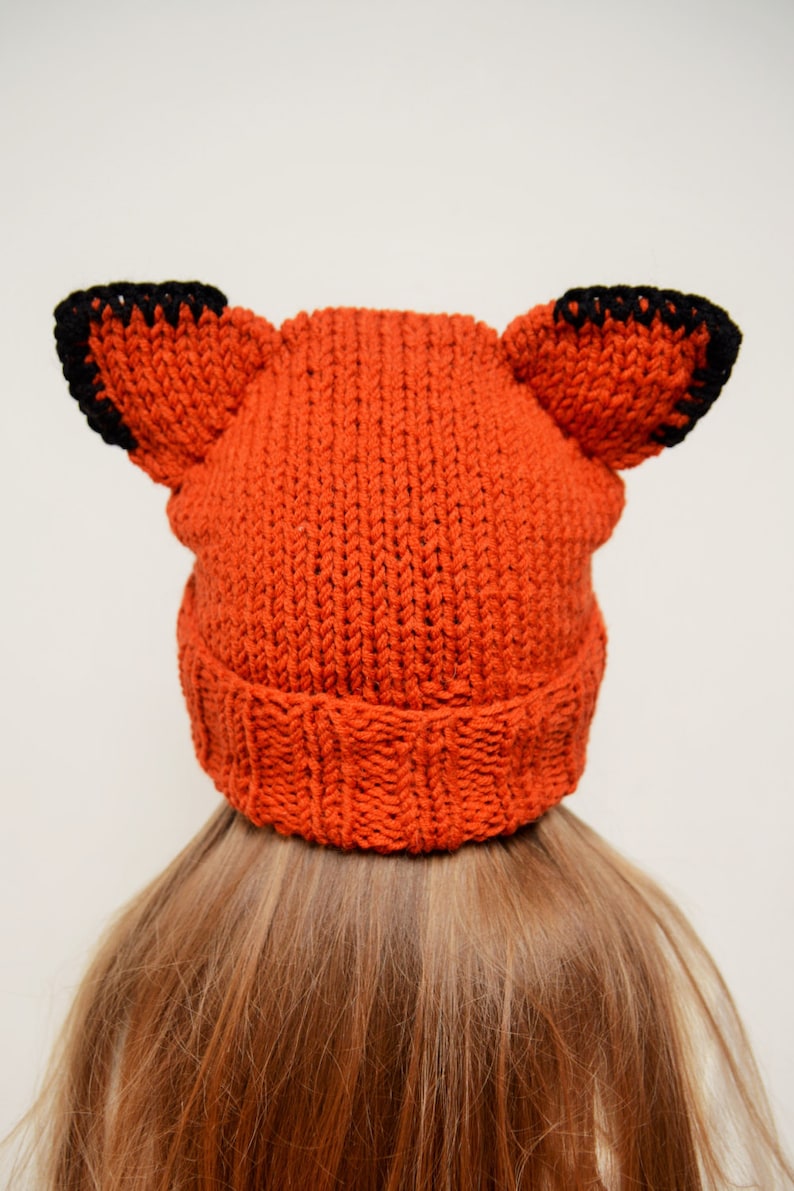 Fox Hat Kids Winter Hat Knit Hat Fox Ears Hat Animal Hat | Etsy