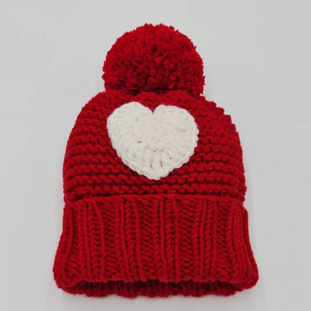 Hat With Heart, Gift for Women, Women Accessory, I Love You, Women ...