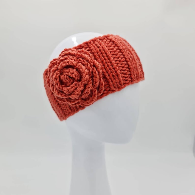 Knit Headband, Ear Warmer, Head Wrap, Girls Head Band, Ear Wrap, Flower ...