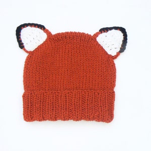 Fox Hat, Kids Winter Hat, Knit Hat, Fox Ears Hat, Animal Hat, Beanie ...
