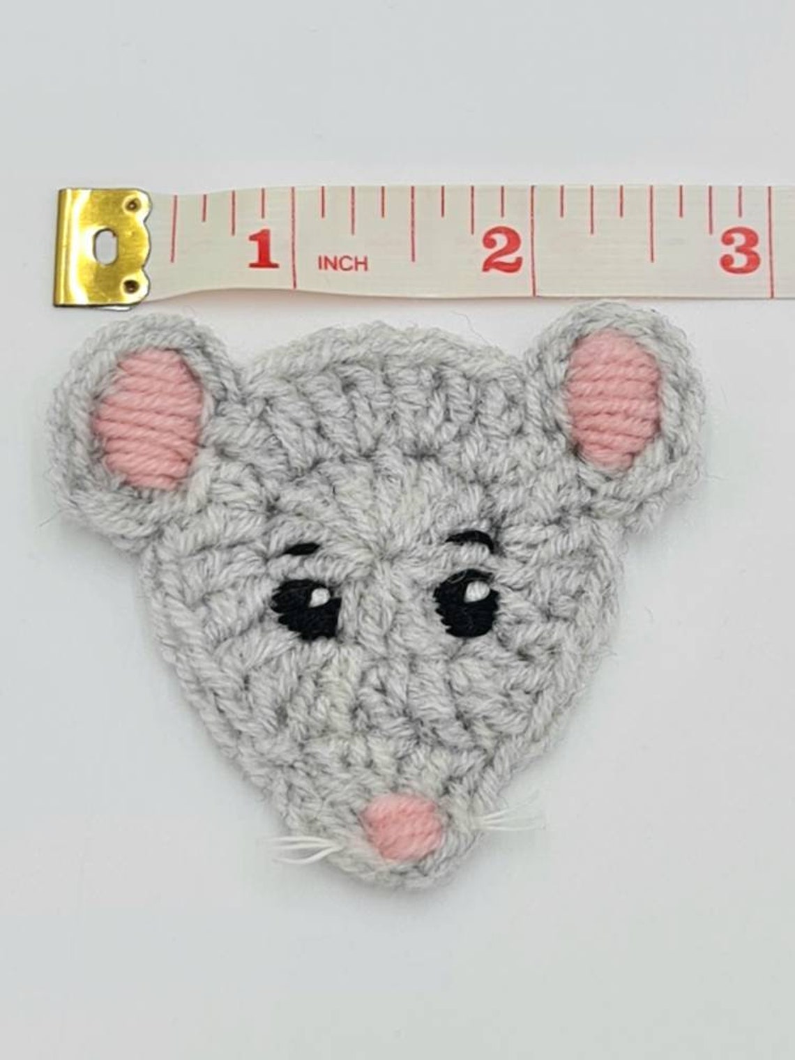 Mouse Applique Crochet Mouse Hat Applique Animal Motif | Etsy