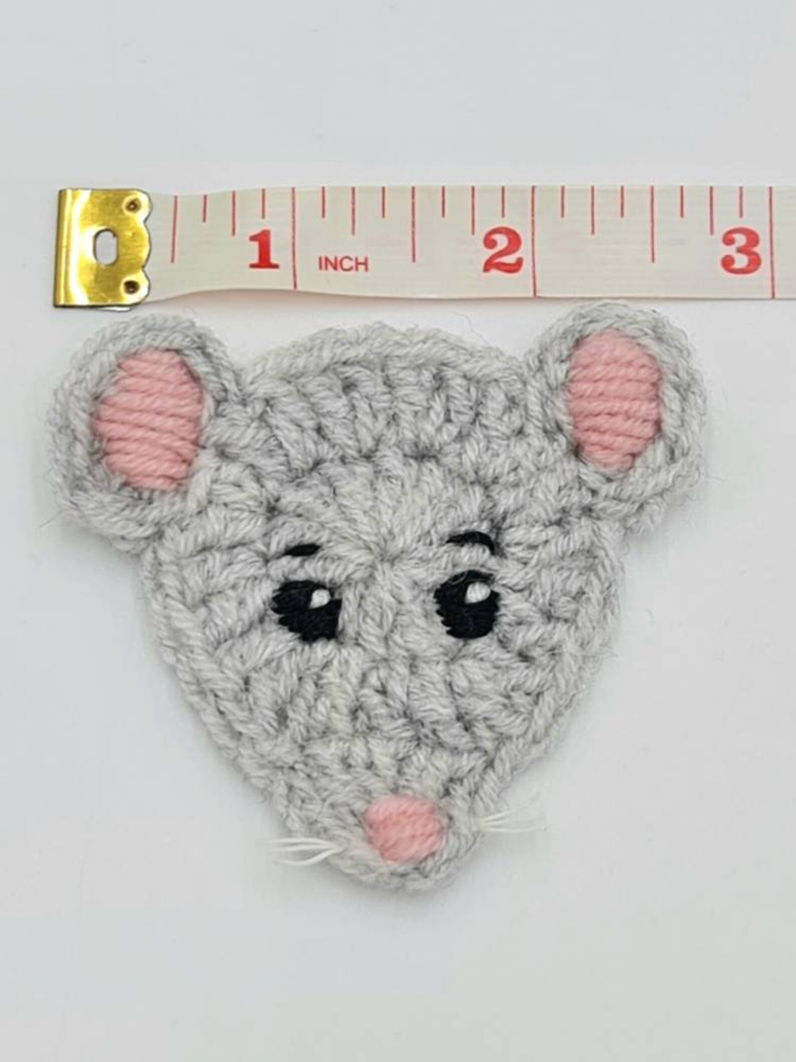 Mouse Applique Crochet Mouse Hat Applique Animal Motif | Etsy