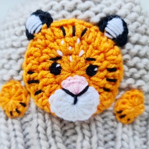 Tiger Hat, 19-21", Child Size, Winter Hat, Knit Hat, Kids Hat, Hat With ...