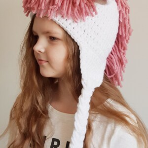 Unicorn Hat, Crochet Hat, Kids Winter Hat, Animal Hat, Costume Hat ...