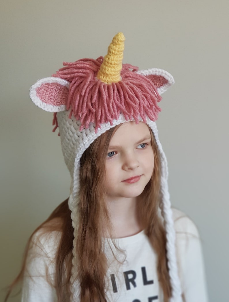 Unicorn Hat Crochet Hat Kids Winter hat Animal Hat Costume | Etsy