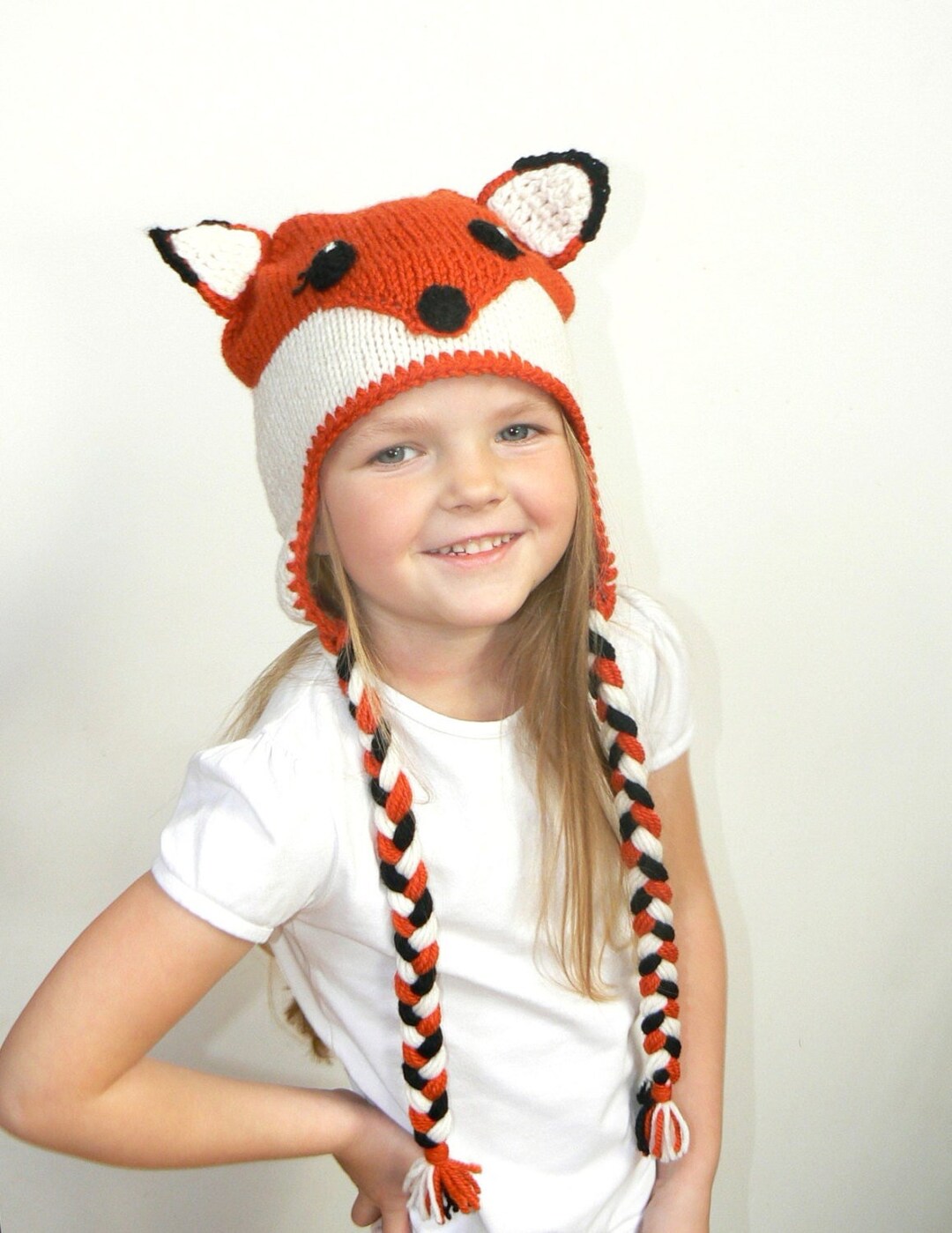 Fox Ears Hat, Fox Hat, Red Fox Hat, Knitted Fox Ear Beanie, Fox Costume ...