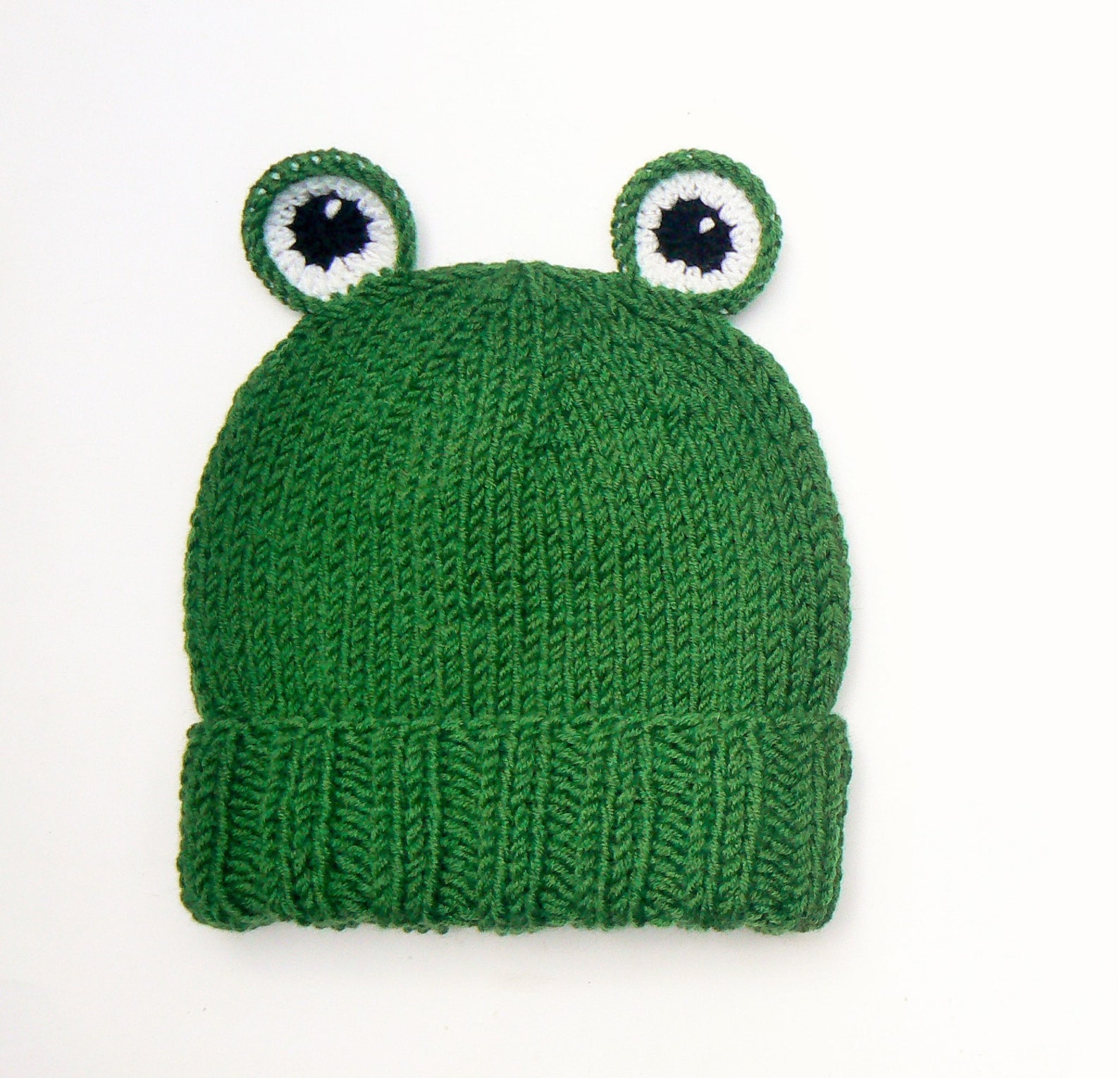 Frog Hat Knit Hat Animal Hat Beanie Hat Green Frog Hat - Etsy
