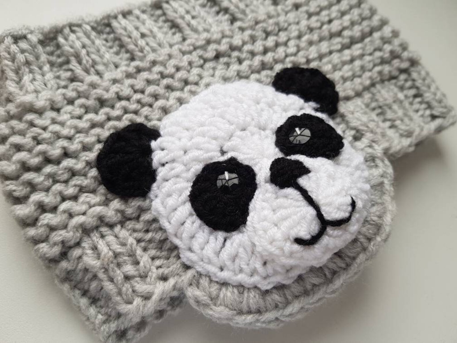 Panda Headband, Knit Headband, Ear Warmer, Head Wrap, Girls Headband ...