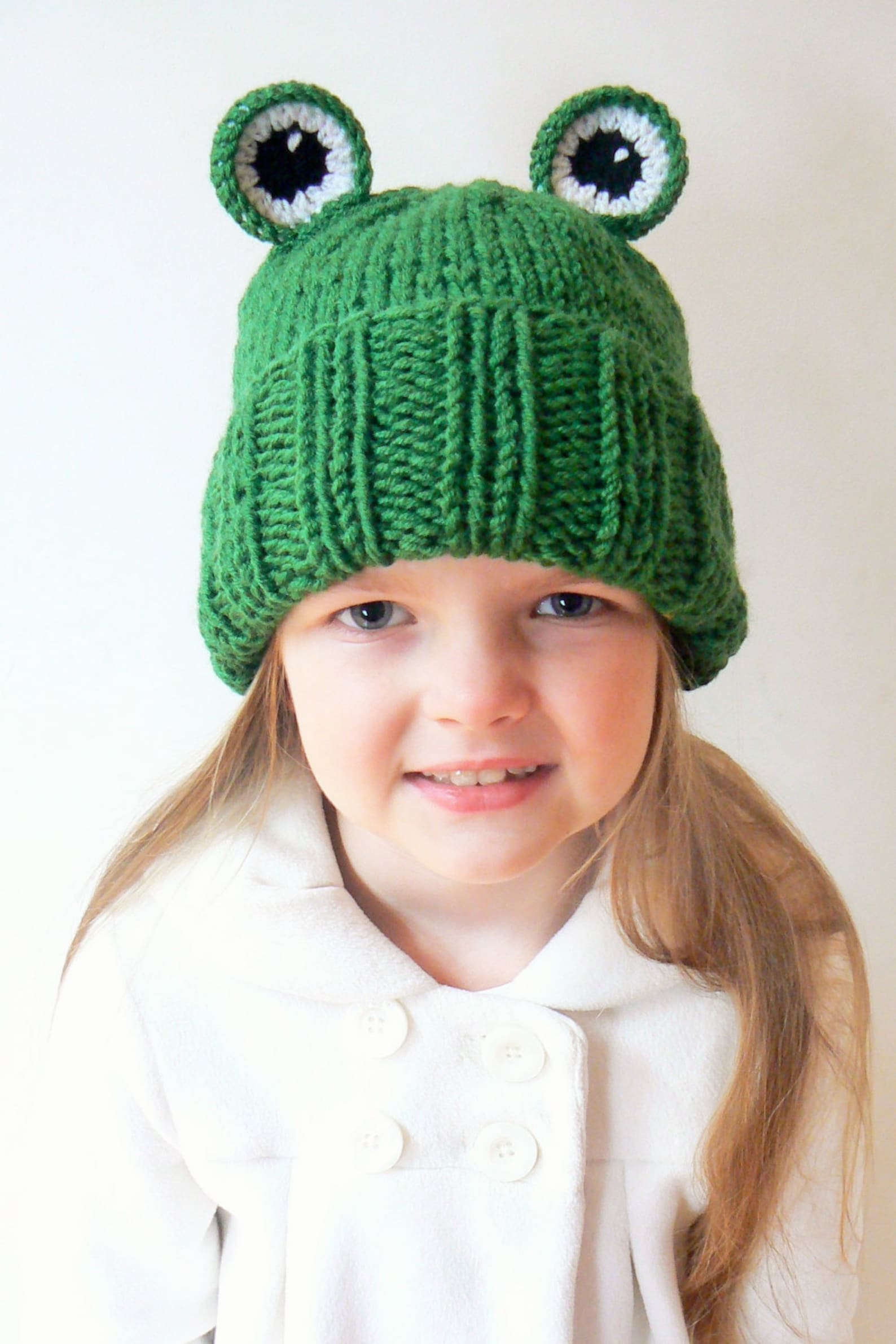 Frog Hat Knit Hat Animal Hat Beanie Hat Green Frog Hat - Etsy