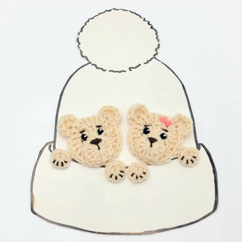 Crochet Bear Motif - Etsy UK