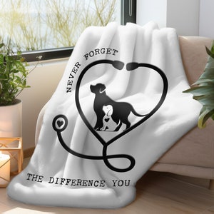 Vet Thank You Gift Vet Blanket Vet Appreciation Gift Veterinary Nurse ...