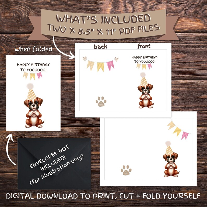 Japanese Akita Dog Birthday Printable Cards (instant Download) - Etsy ...